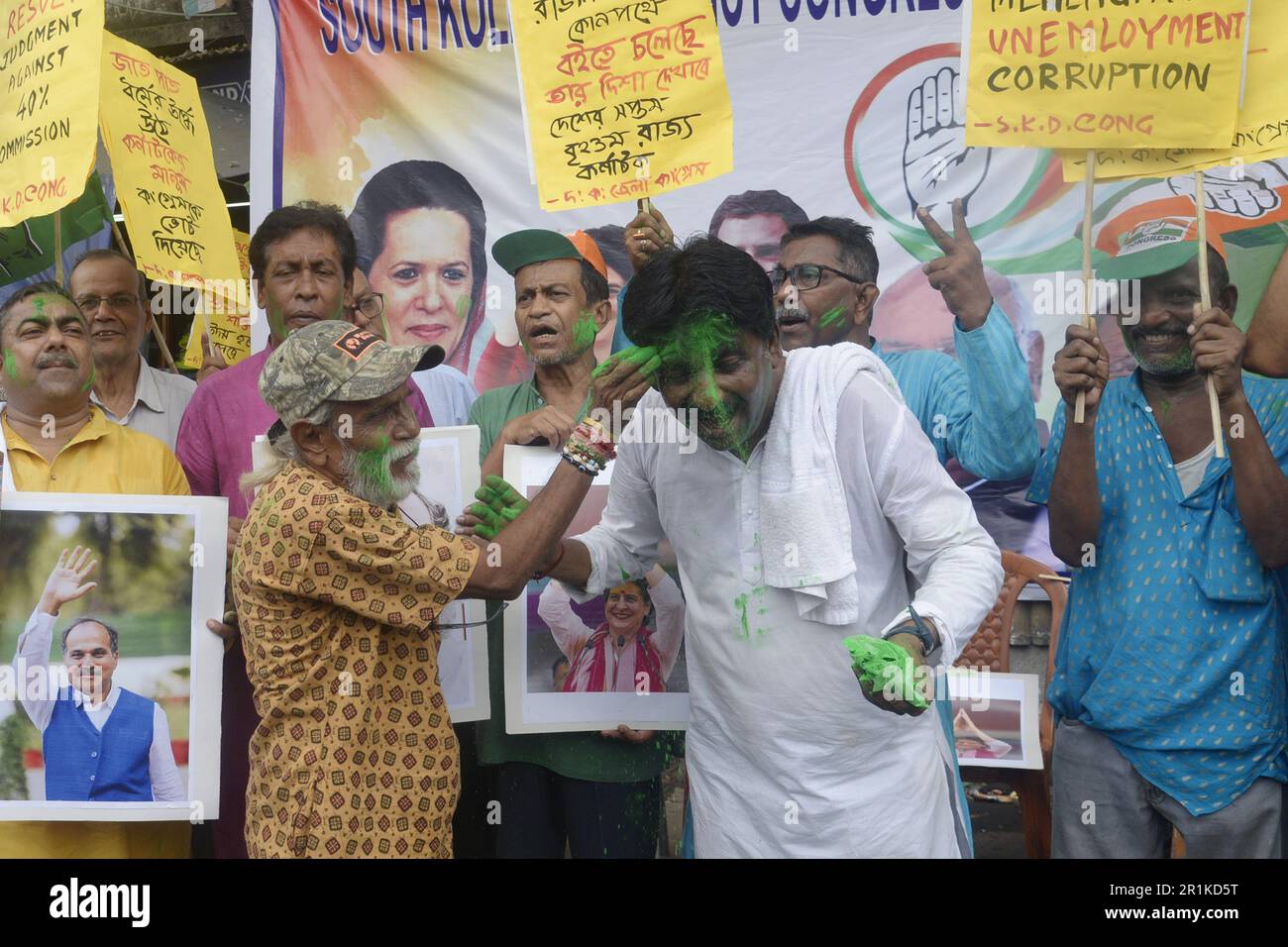 May 13, 2023, Kolkata, India: Congress workers celebrates party's win ...