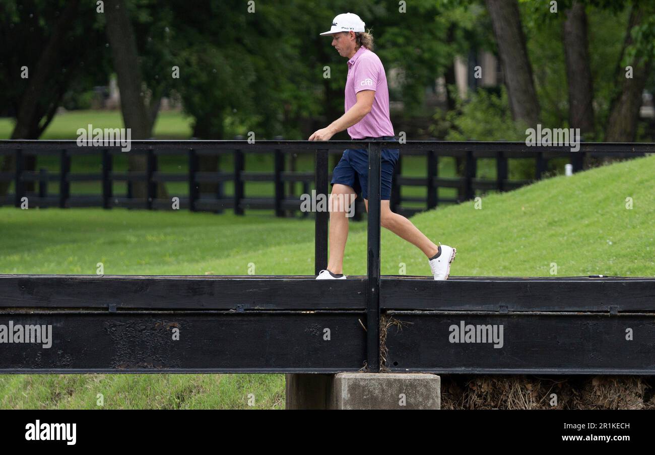 Captain Cameron Smith of Ripper GC walks across the bridge on the ...