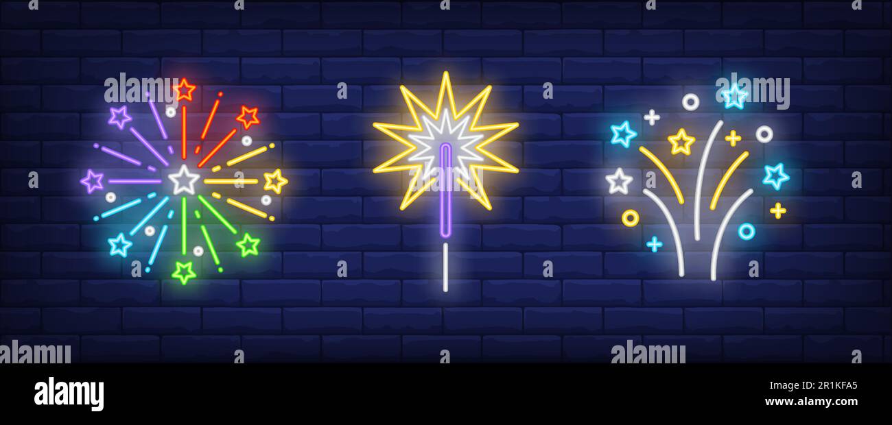 Neon signs night new Stock Vector Images - Alamy