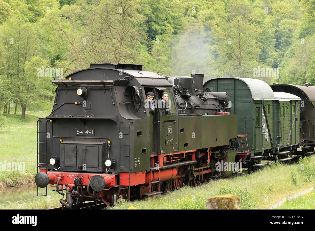 Historic train with a steam locomotive Stock Photo - Alamy