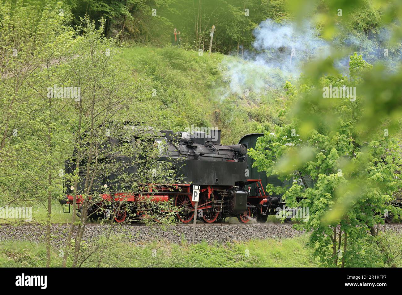 Historic train with a steam locomotive Stock Photo - Alamy