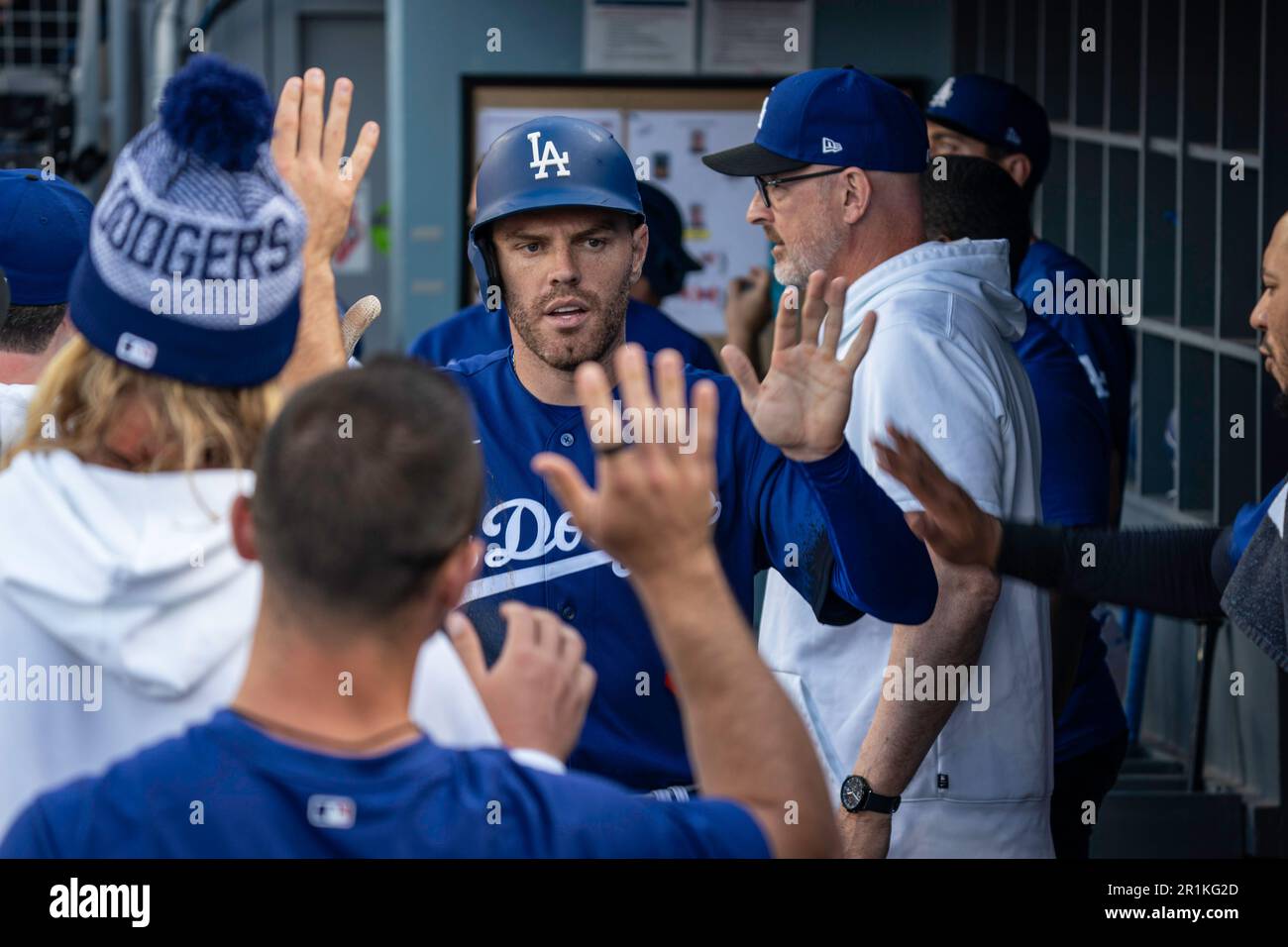 Los Angeles Dodgers first baseman Freddie Freeman (5) celebrates ...