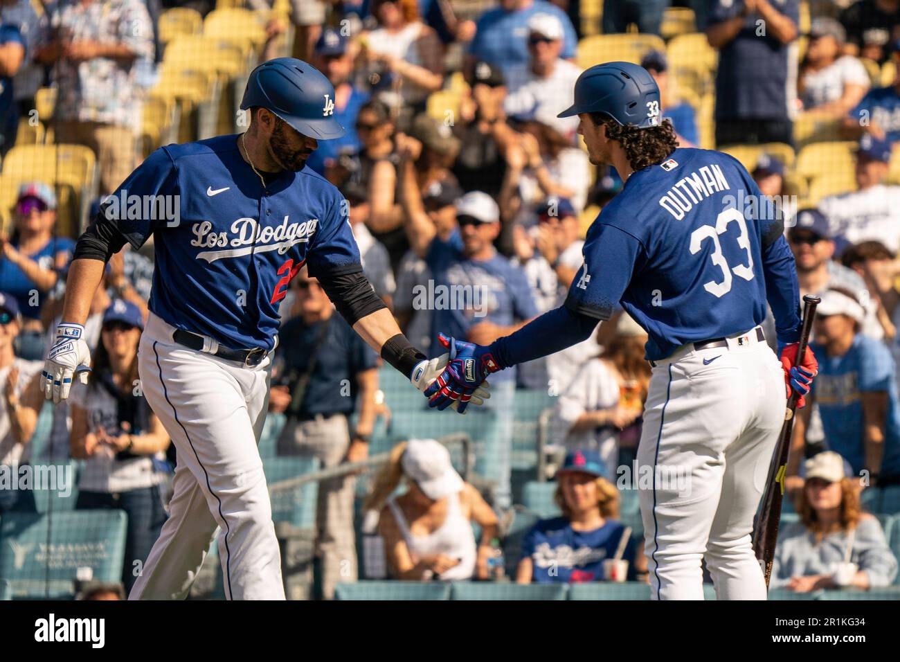 Los Angeles Dodgers designated hitter J.D. Martinez (28) is ...