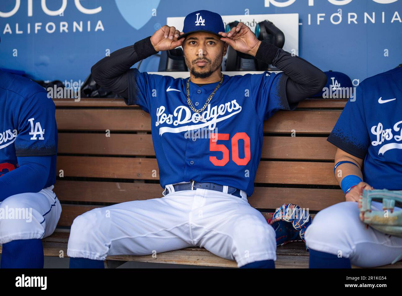 Los Angeles Dodgers right fielder Mookie Betts (50) during a MLB game ...
