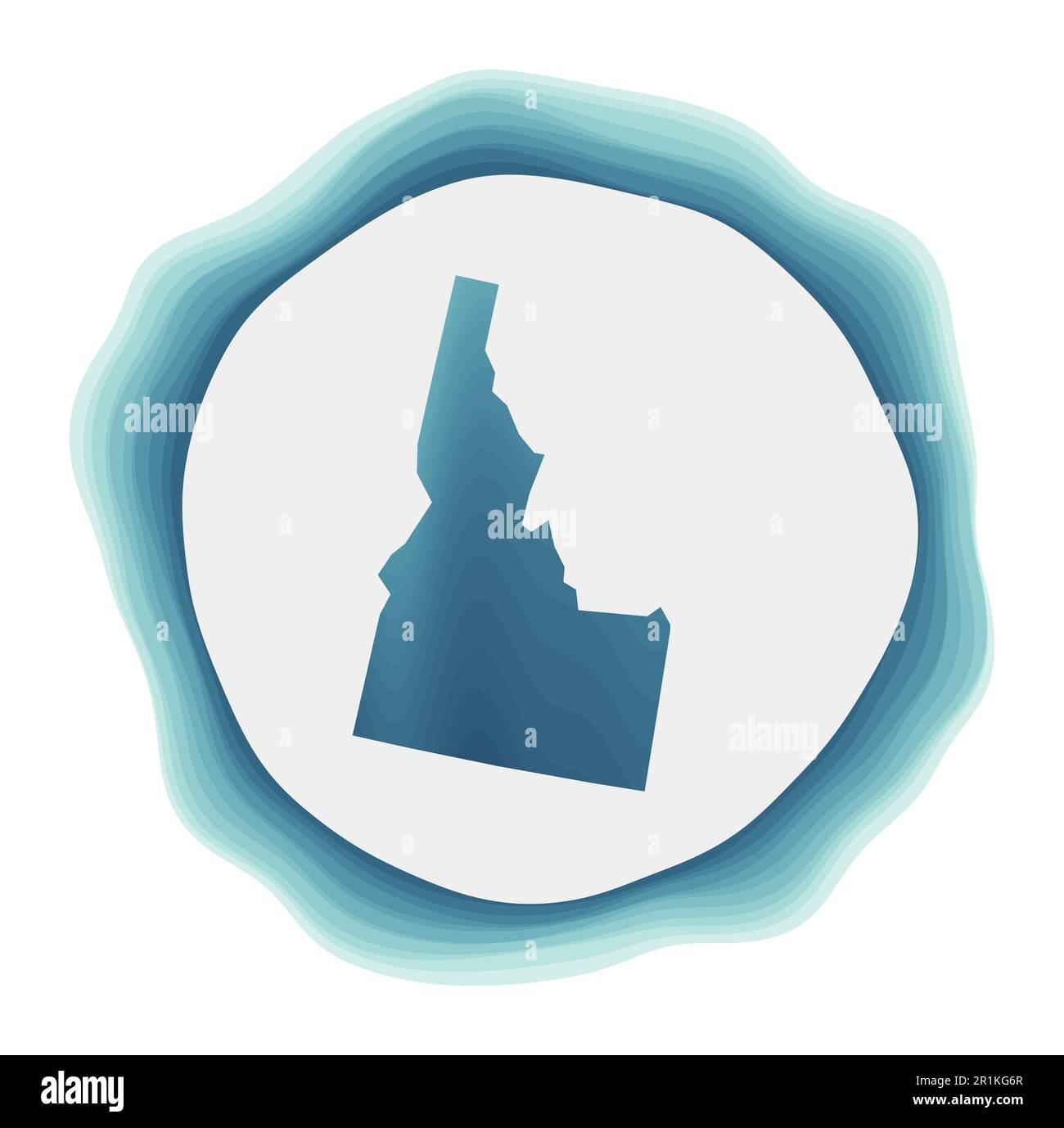 Idaho logo. Badge of the US state. Layered circular sign around Idaho ...