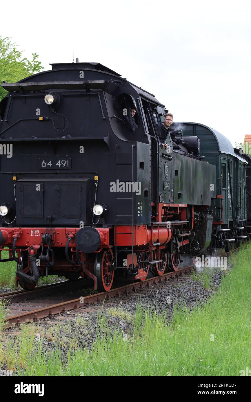 Historic train with a steam locomotive Stock Photo - Alamy