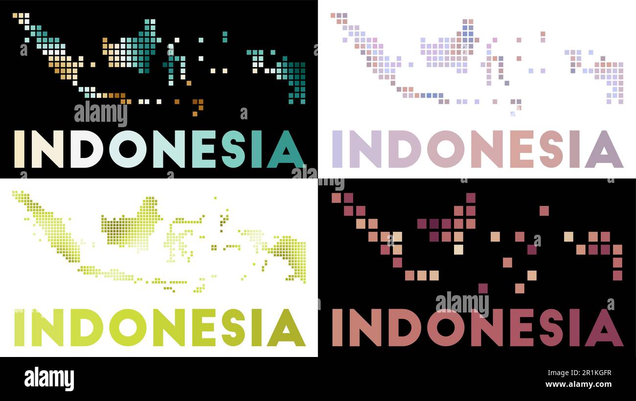 Indonesia national map hi-res stock photography and images - Alamy