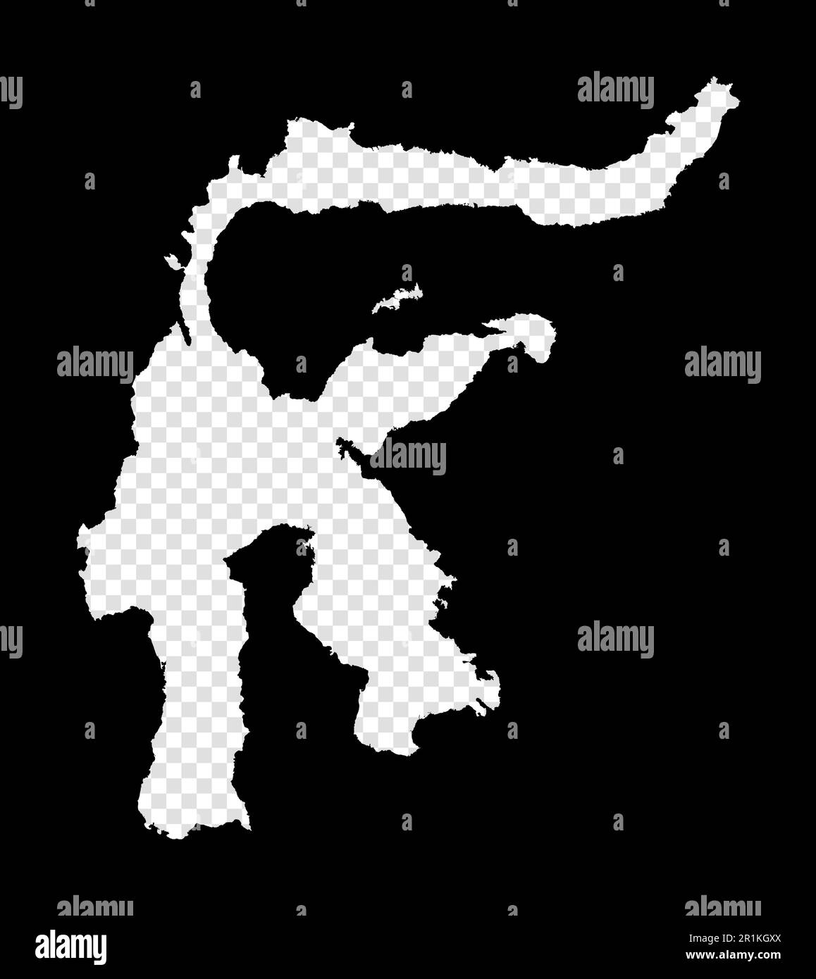Stencil map of Sulawesi. Simple and minimal transparent map of Sulawesi ...
