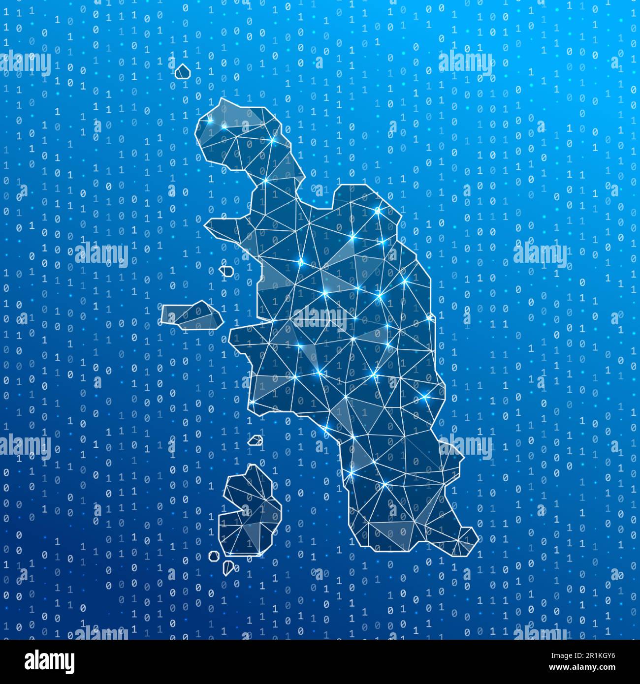 Network map of Pangkor Island. Island digital connections map ...