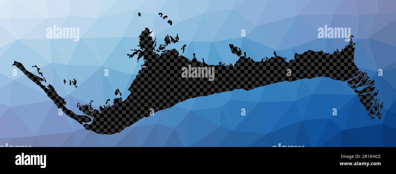 Grand Bahama geometric map. Stencil shape of Grand Bahama in low poly ...