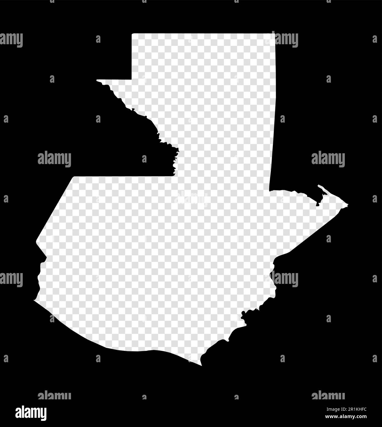 Guatemala silhouette map Stock Vector Images - Alamy