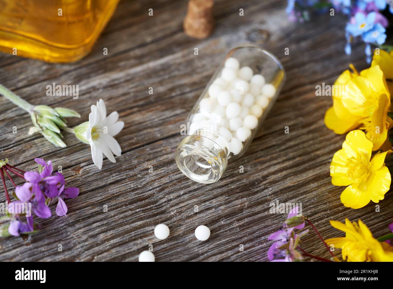 Globules and medicinal herbs hi-res stock photography and images - Alamy