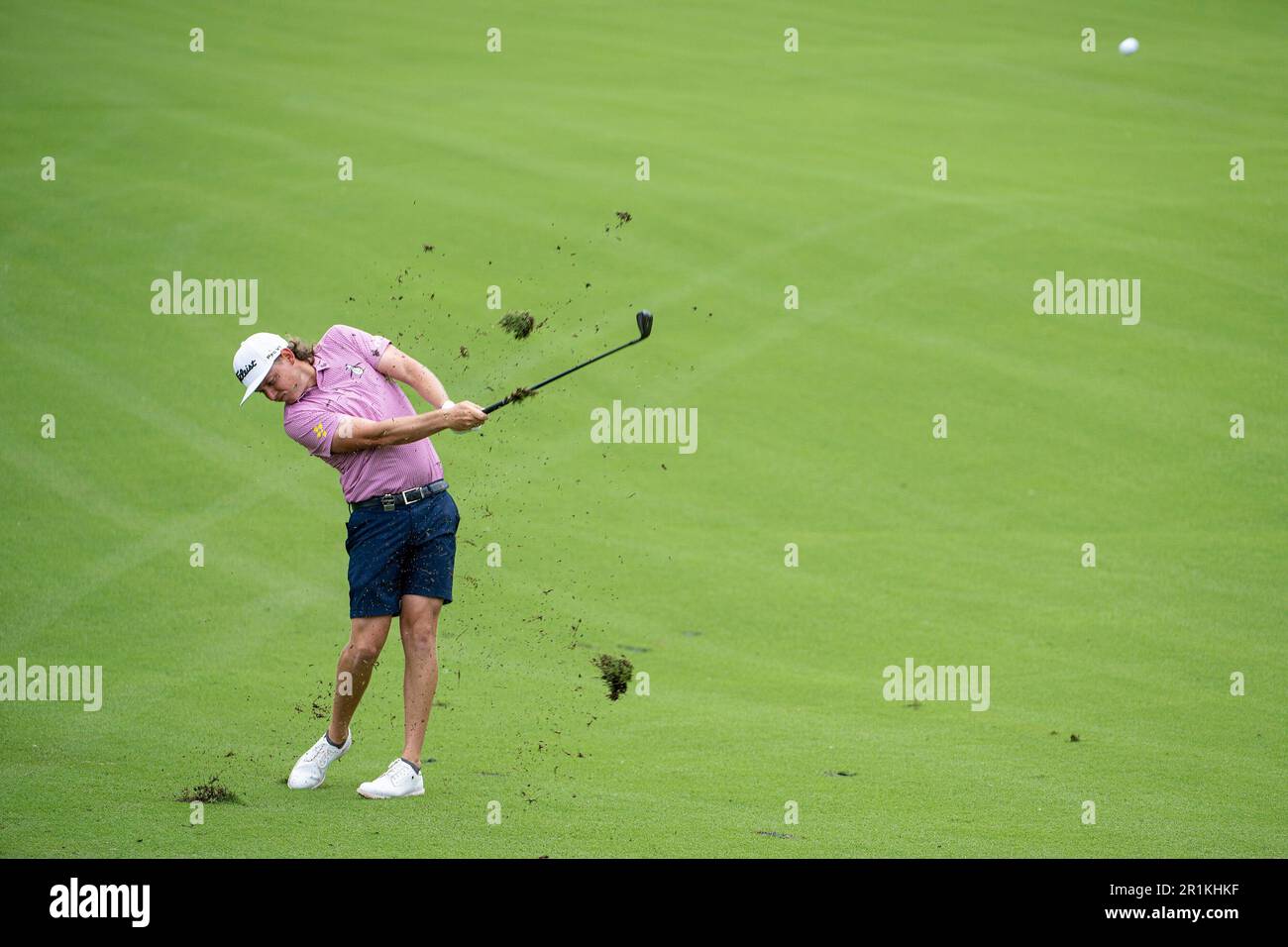 Captain Cameron Smith of Ripper GC hits a shot on the first hole during ...