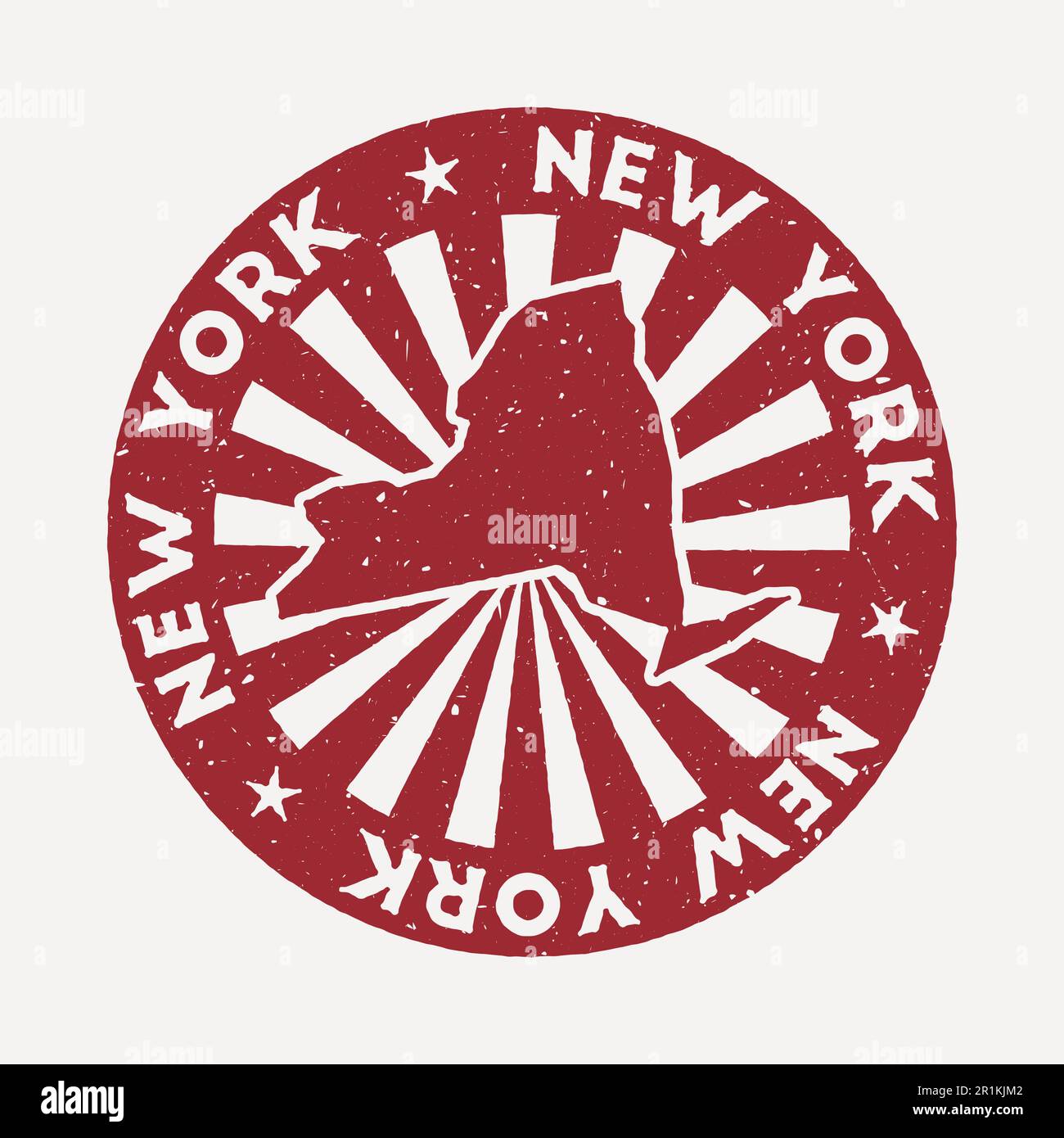New York stamp. Travel red rubber stamp with the map of US state ...