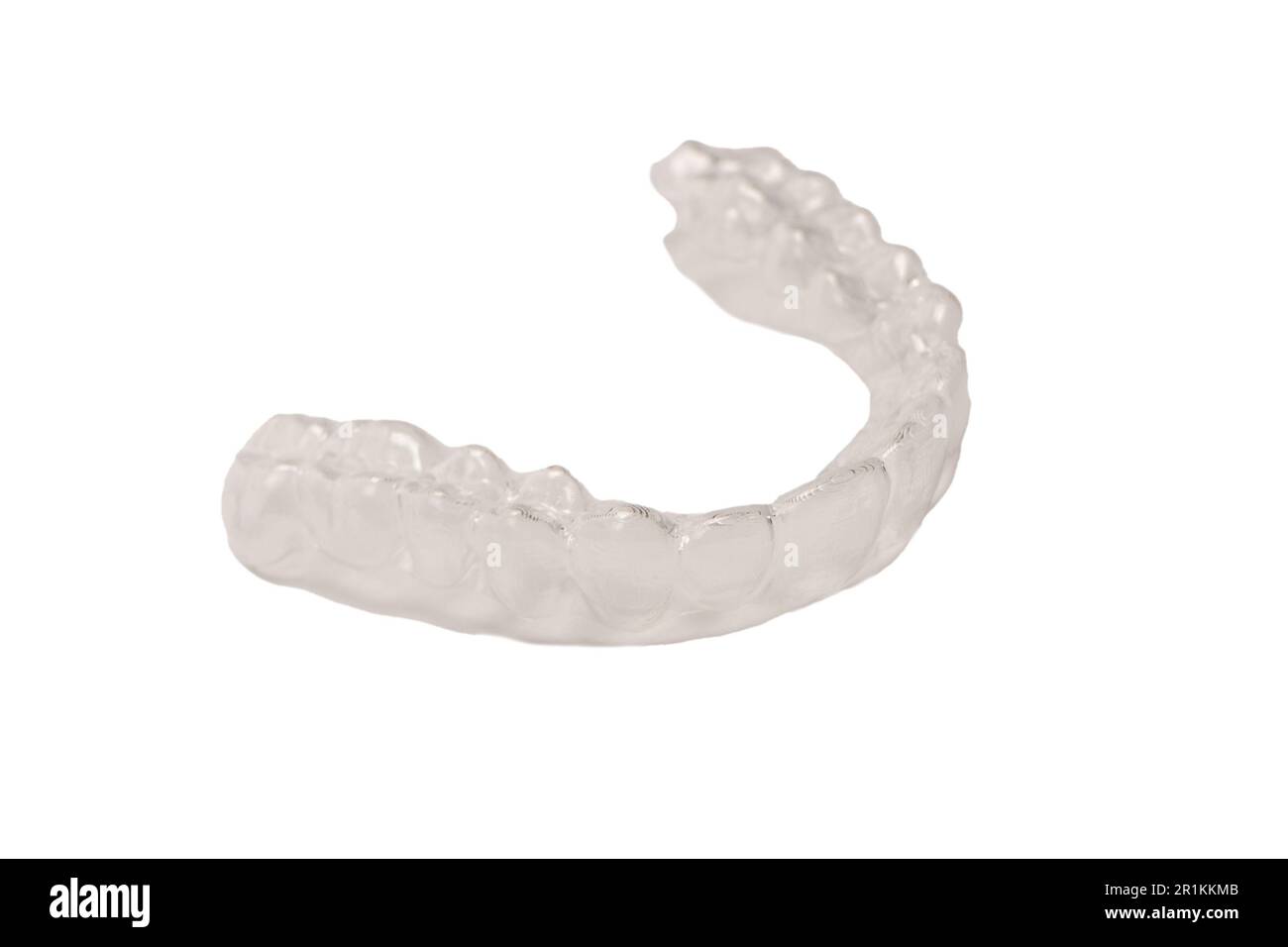 Transparent mouth guard isolated on a white background Stock Photo - Alamy