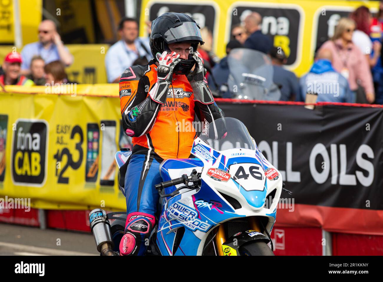 Portstewart, UK. 13th May, 2023. Leon Jeacock (46) preparing for the ...