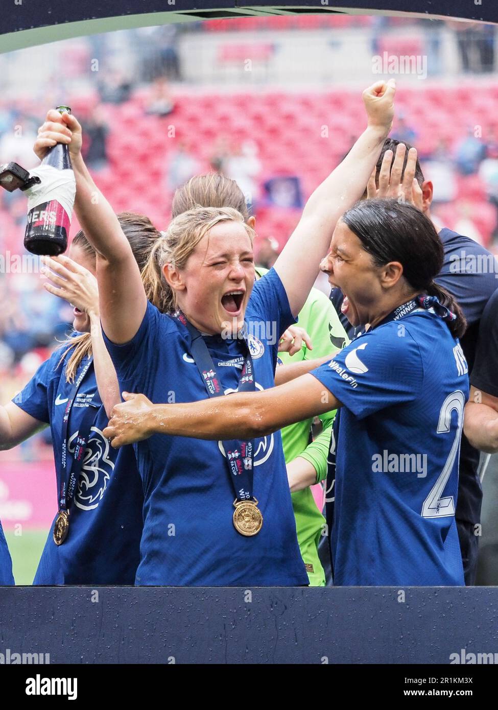 London, UK. 14th May, 2023. Erin Cuthbert (22 Chelsea) and Sam Kerr (20 ...