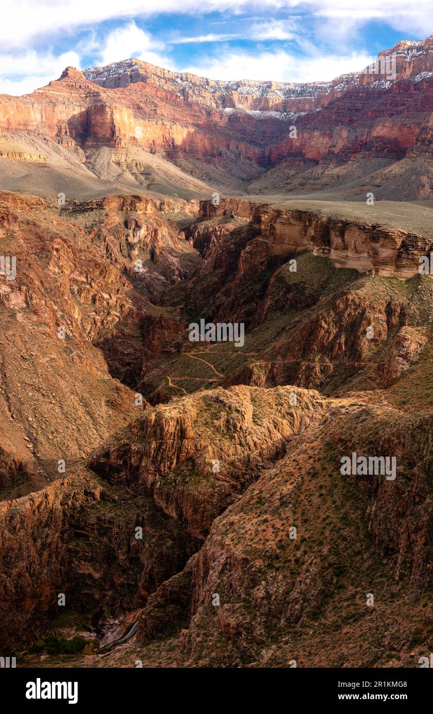 View of the South Rim of the Grand Canyon and Yaki Point from the ...