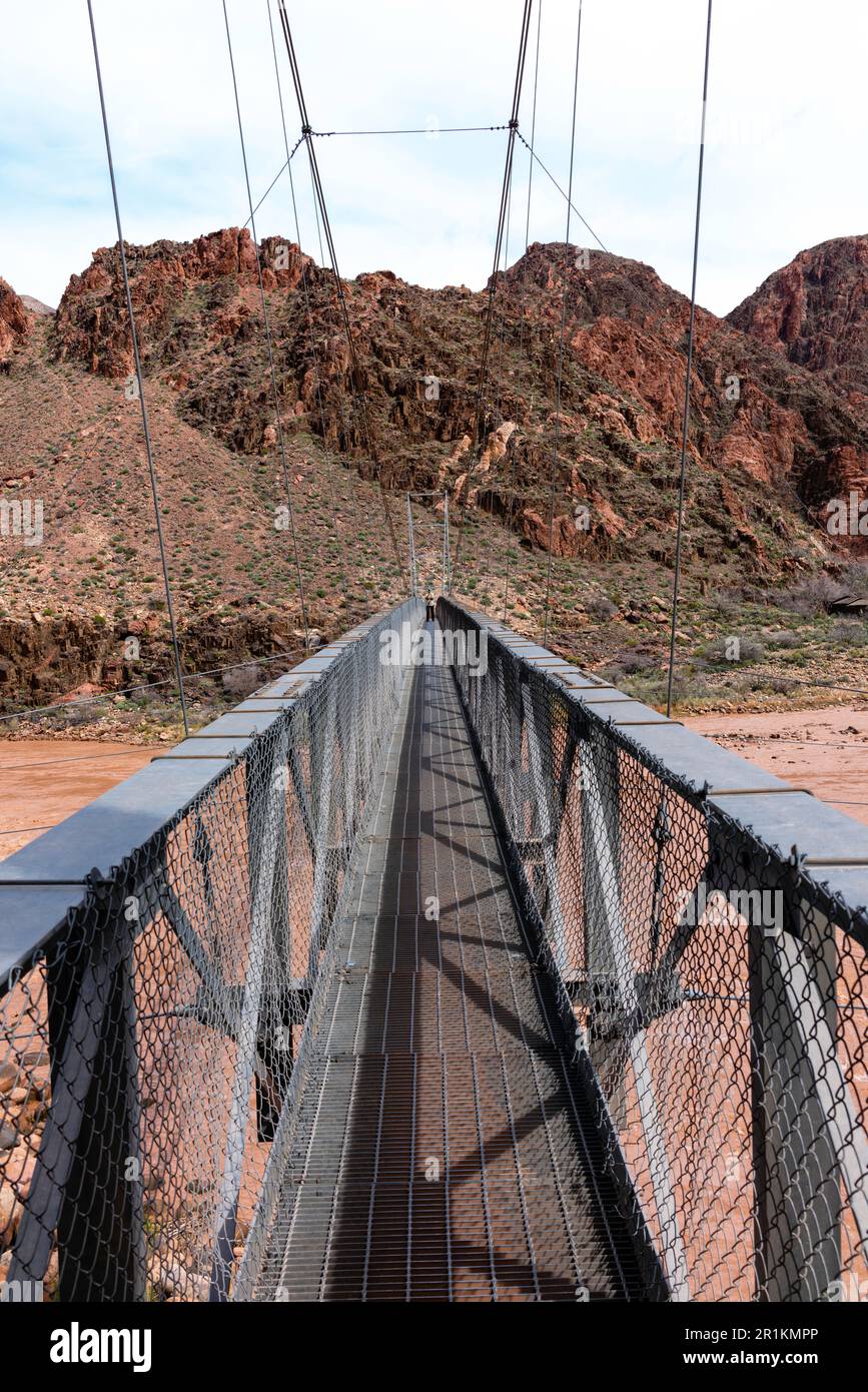 Bridge across the Colorado River, Grand Canyon National Park, Arizona ...