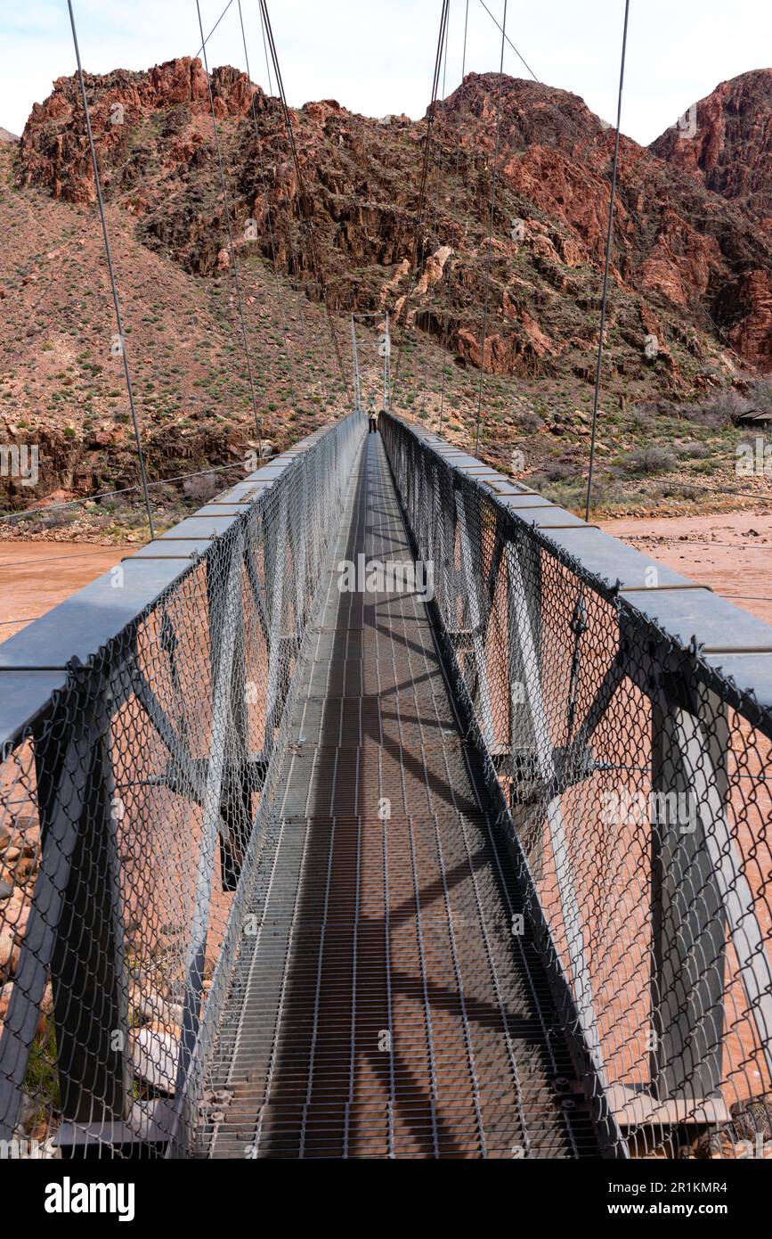 Bridge across the Colorado River, Grand Canyon National Park, Arizona ...