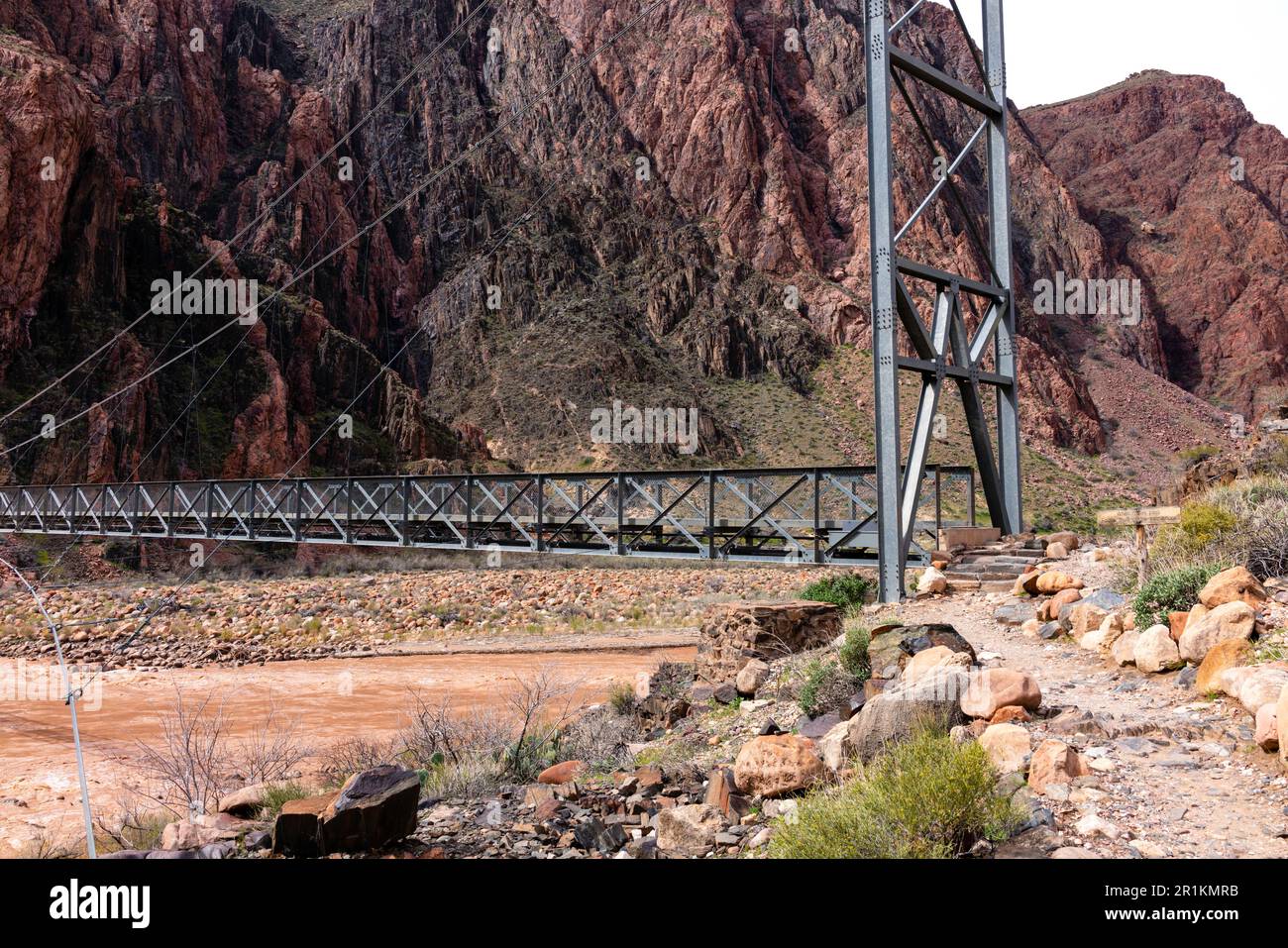 Bridge across the Colorado River, Grand Canyon National Park, Arizona ...
