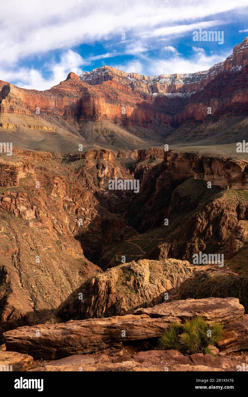 View of the South Rim of the Grand Canyon and Yaki Point from the ...