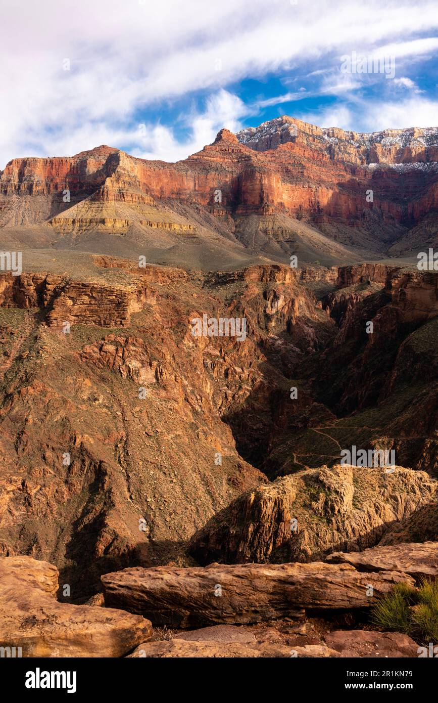View of the South Rim of the Grand Canyon and Yaki Point from the ...