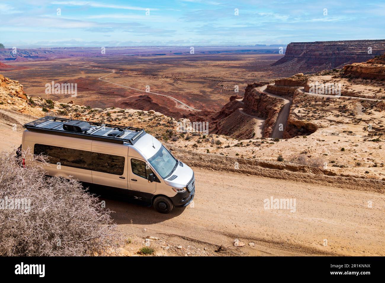 Airstream Interstate 24X 4WD campervan; Moki Dugway; UT 261; Bears Ears ...