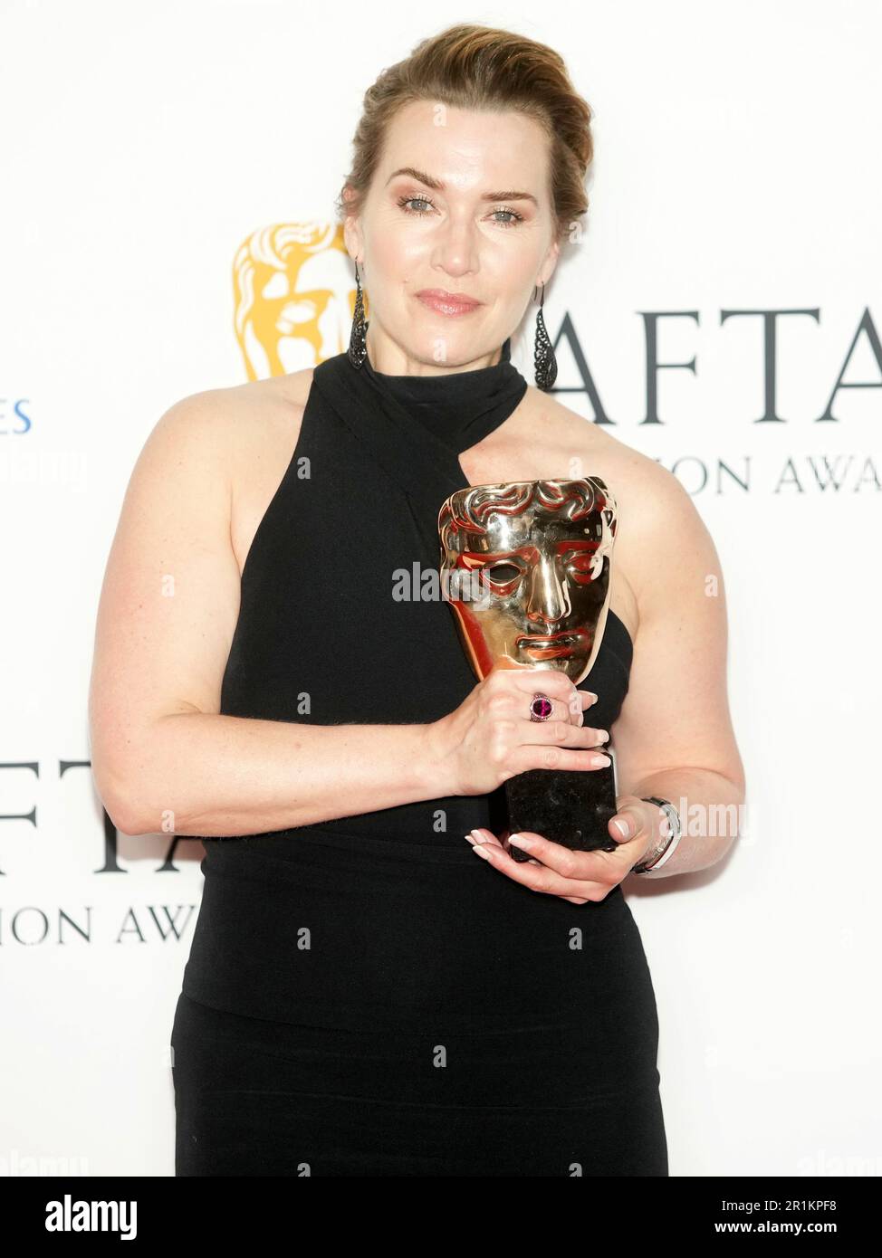 Kate Winslet with her awards for Leading Actress and Single Drama, for ...
