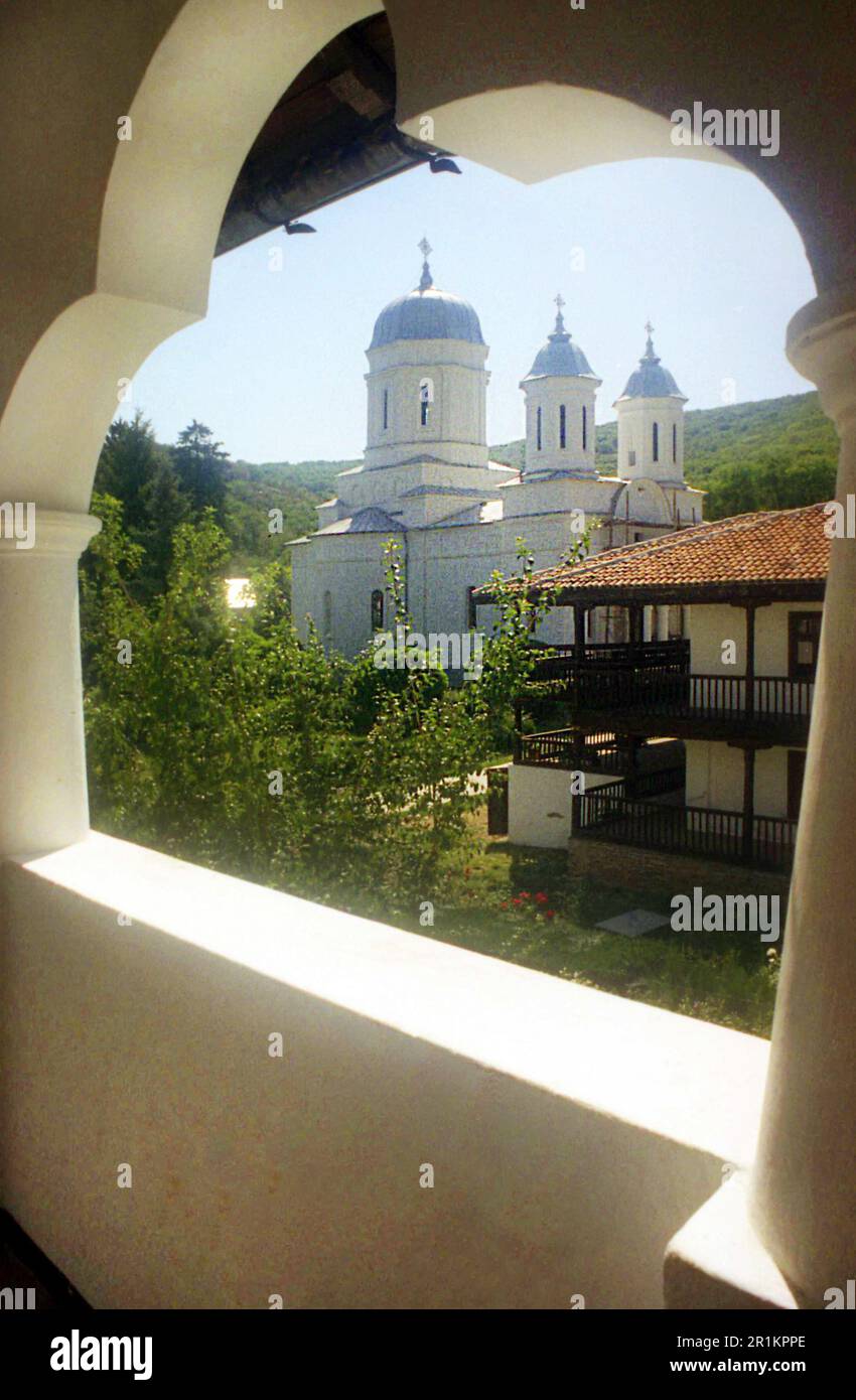 Tulcea County, Romania, 2000. Exterior view of the "Dormition of the ...