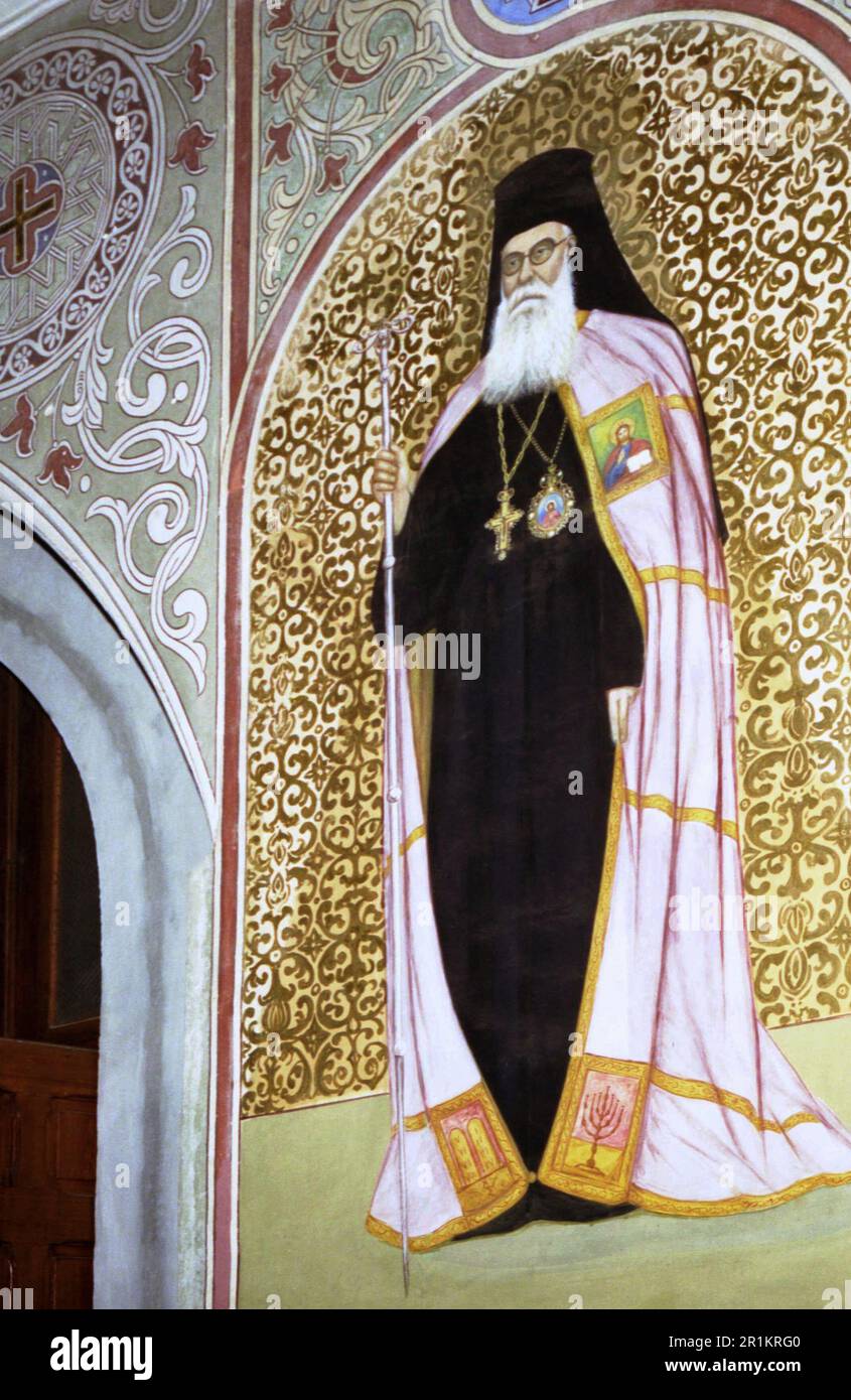 Celic Dere Monastery, Tulcea County, Romania, 2002. Interior of the ...