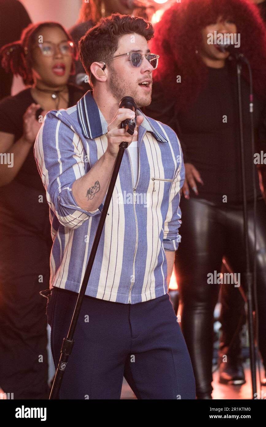 New York, NY, USA. 12th May, 2023. Nick Jonas, Jonas Brothers on stage ...