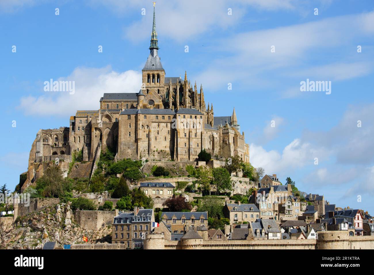 The Mont Saint-Michel tidal island, situated in France on the limit ...