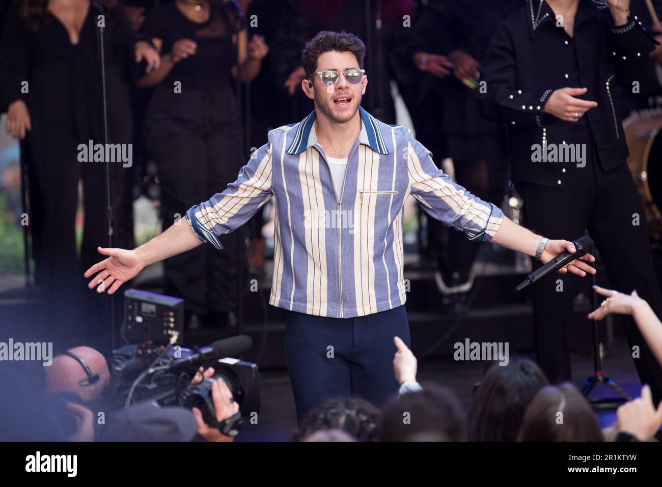 New York, NY, USA. 12th May, 2023. Nick Jonas, Jonas Brothers on stage ...