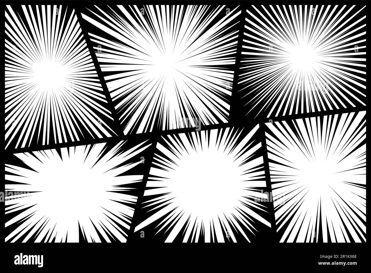 Comic book radial rays, lines. Comics background with motion, speed ...