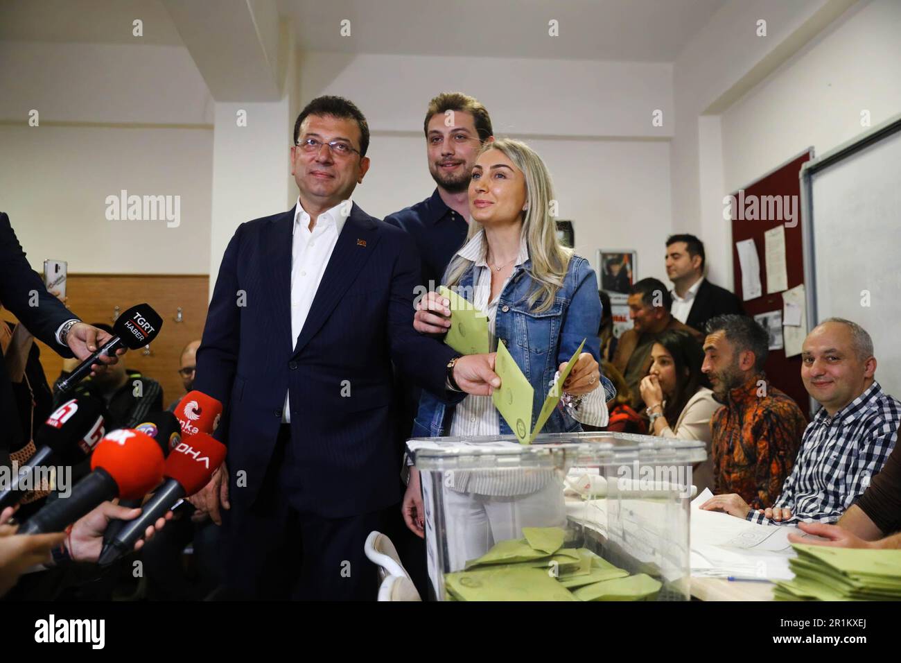 Istanbul, Turkey. 14th May, 2023. Istanbul mayor Ekrem Imamoglu, his ...