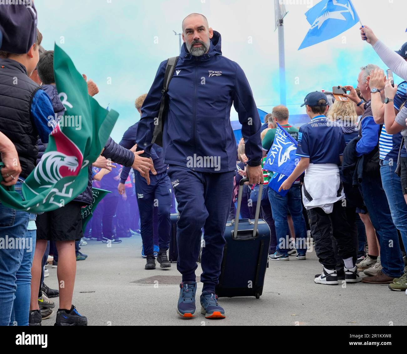 Alex Sanderson Director of Rugby of Sale Sharks arrives at the stadium ...