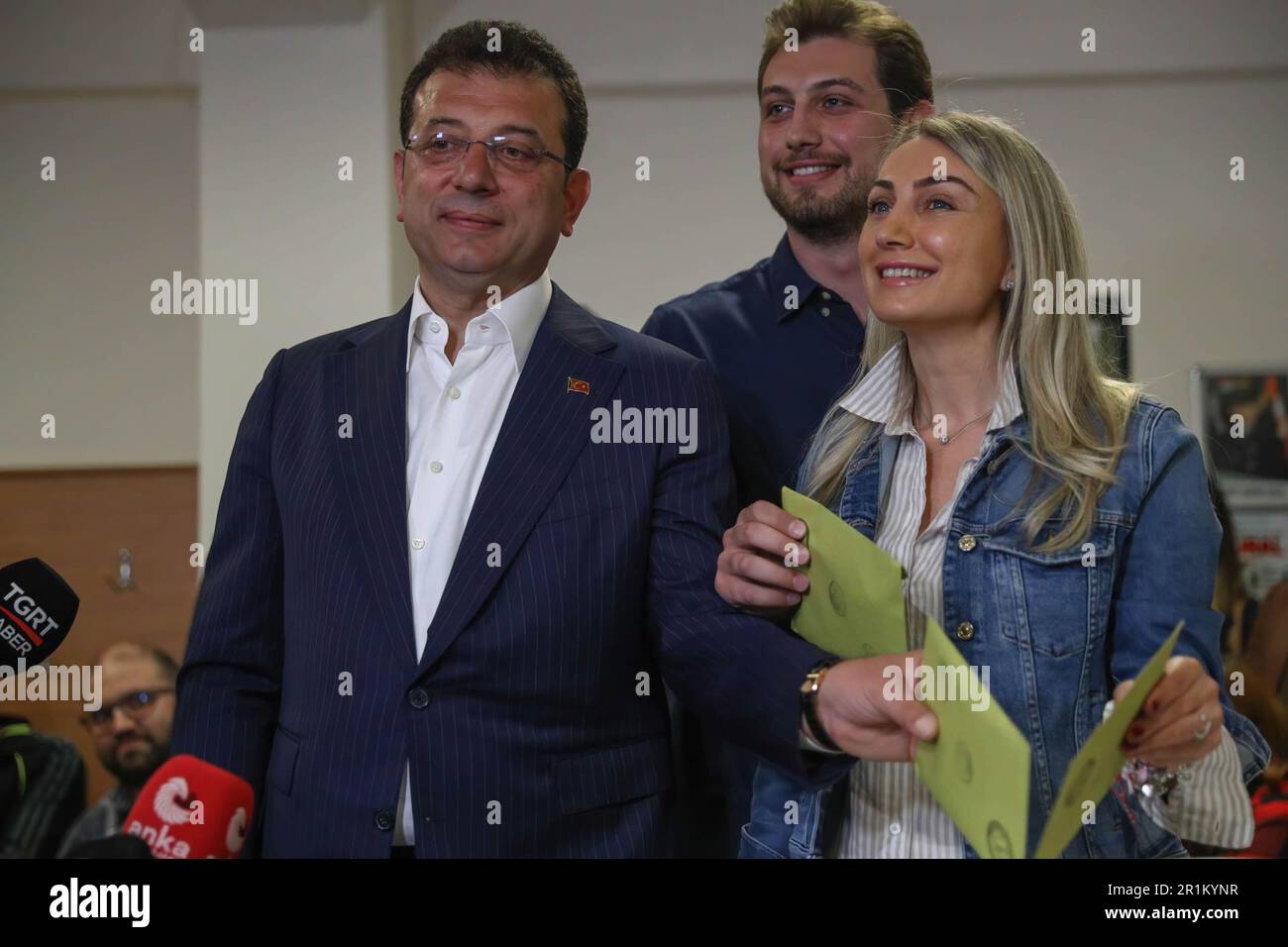 Istanbul, Turkey. 14th May, 2023. Istanbul mayor Ekrem Imamoglu, his ...