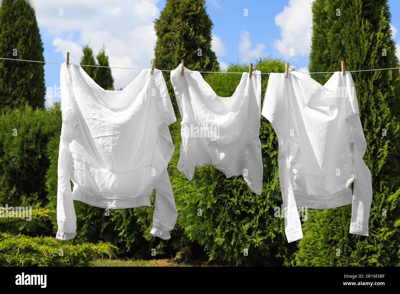 Laundry blowing in wind on hi-res stock photography and images - Alamy