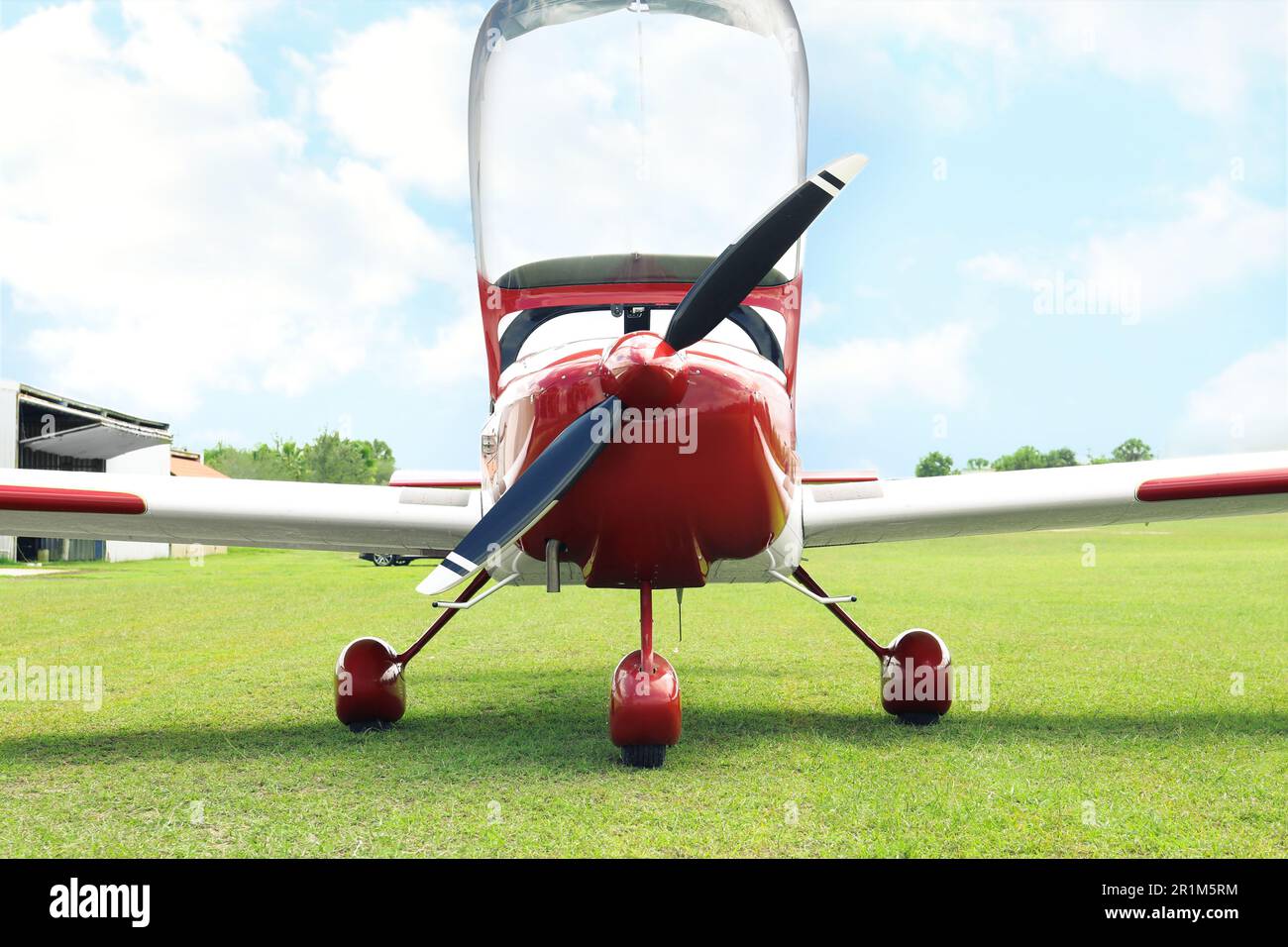 New ultralight aircraft on green grass outdoors Stock Photo - Alamy