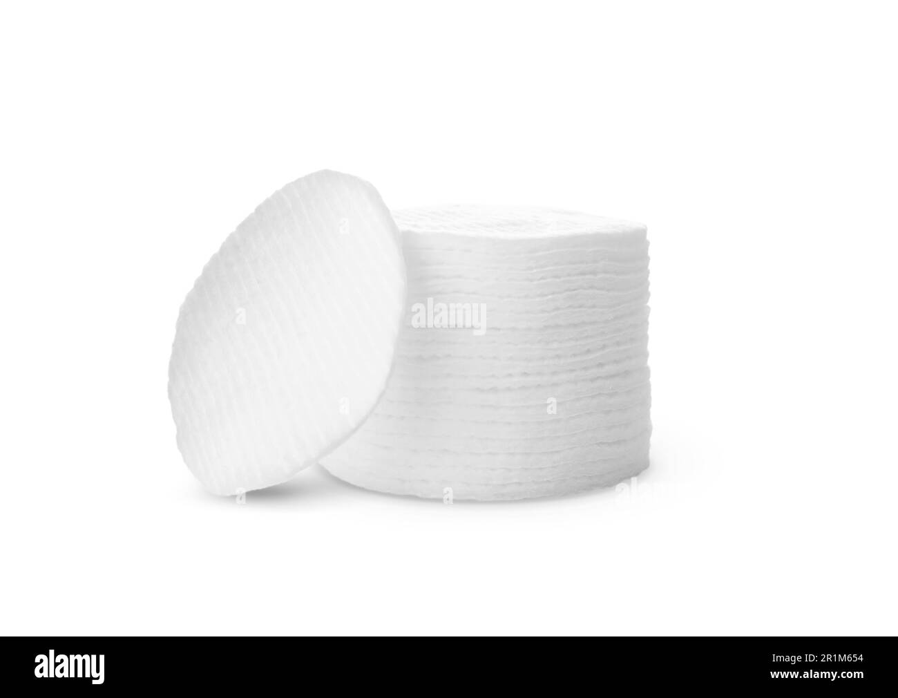Stack of soft clean cotton pads isolated on white Stock Photo - Alamy
