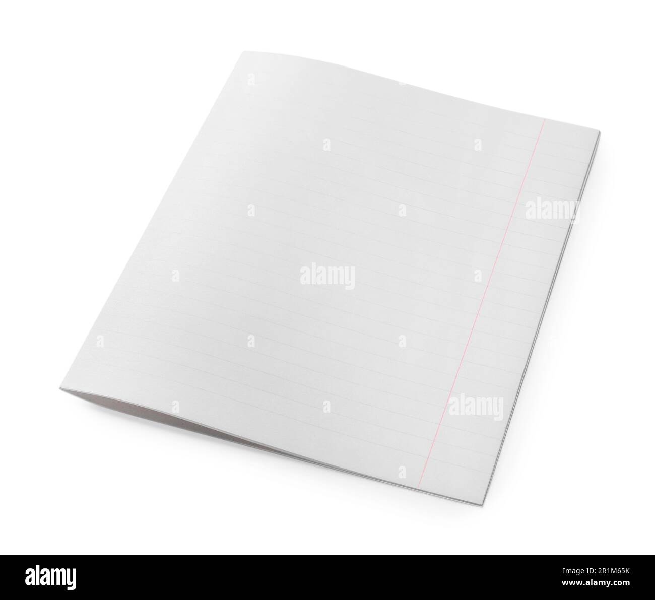 Lined copybook paper sheet on white background Stock Photo - Alamy