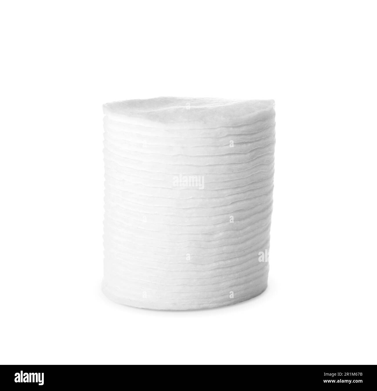 Stack of cotton pads on white background Stock Photo - Alamy