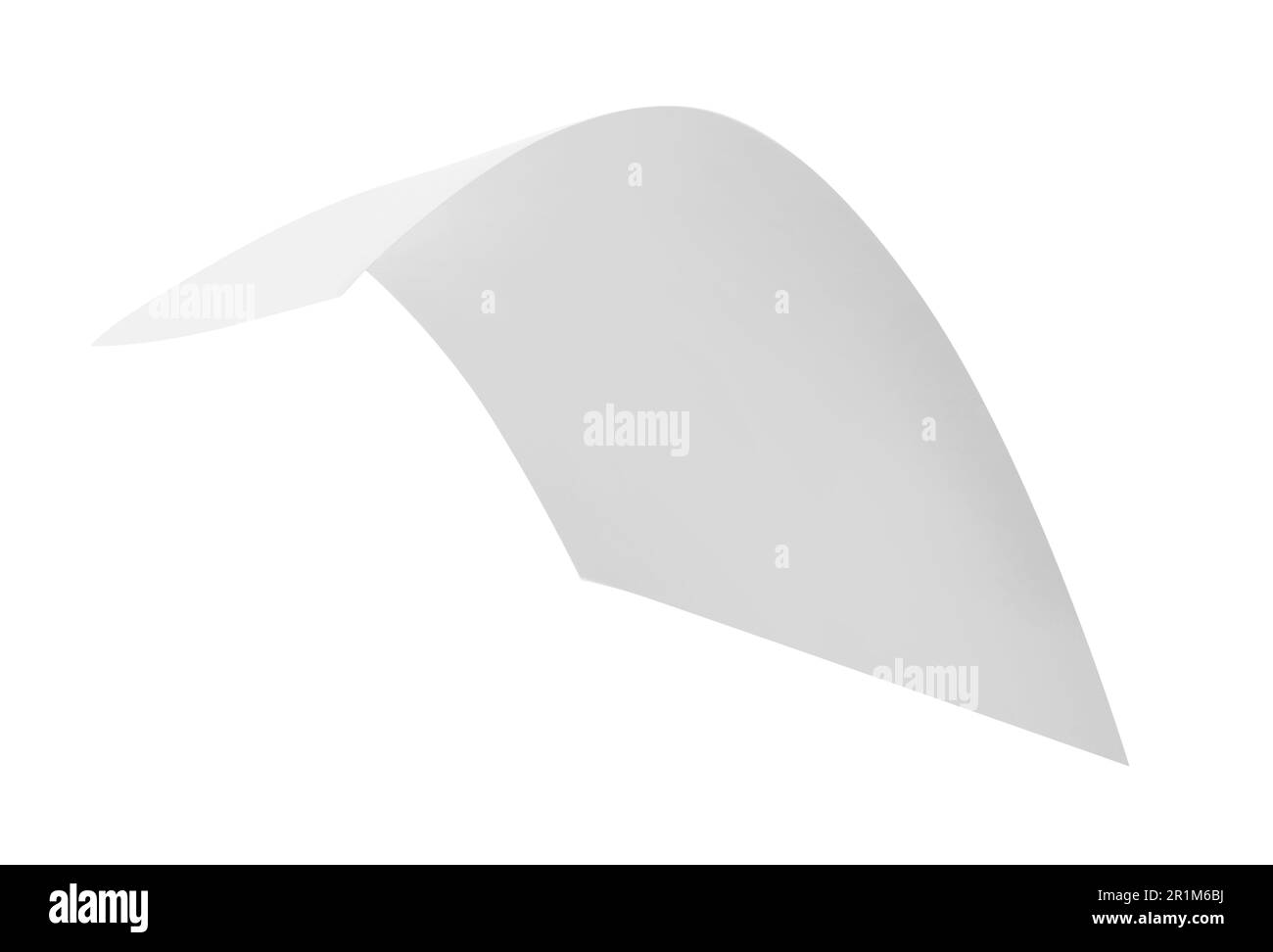 One sheet of paper isolated on white Stock Photo - Alamy