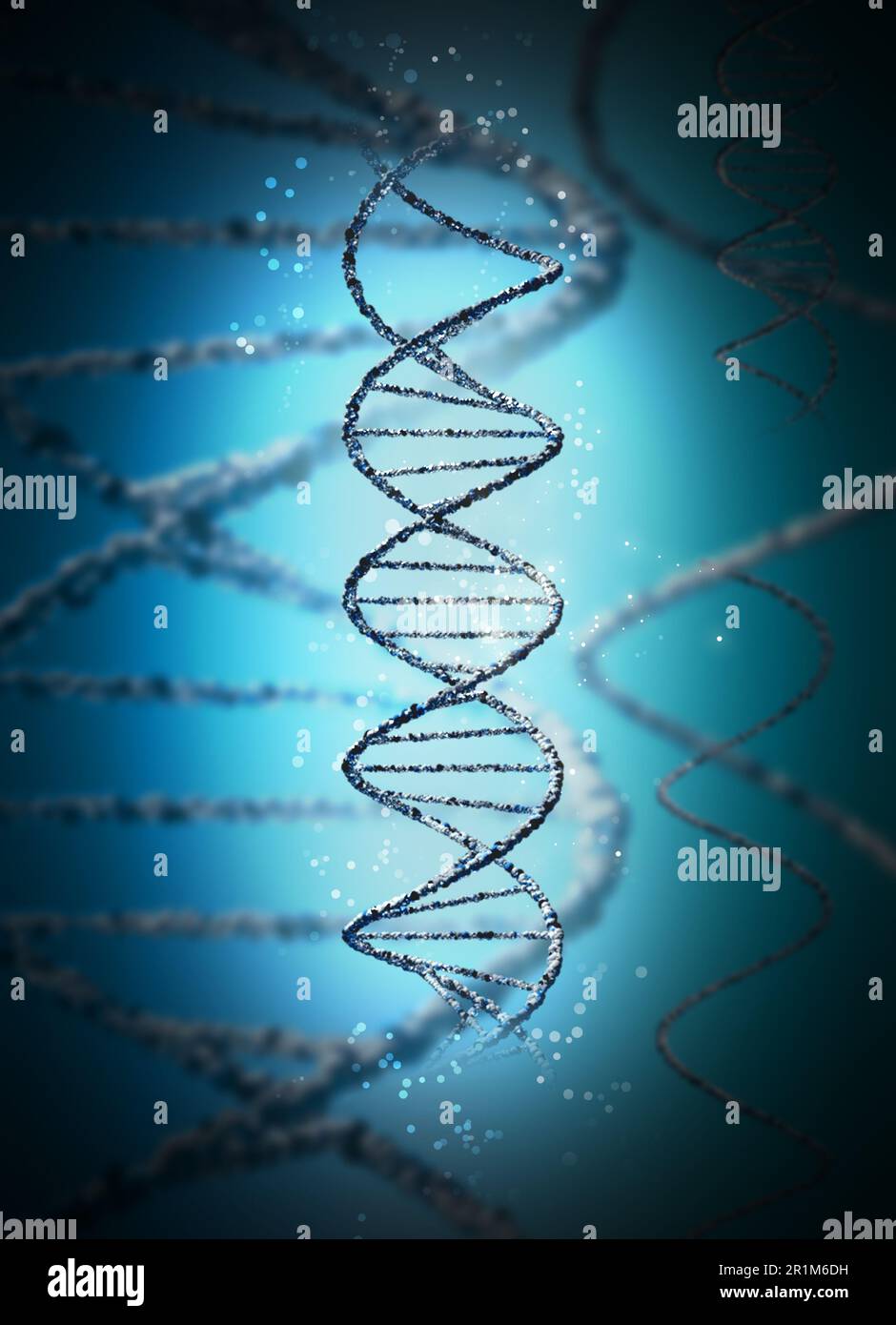 Structure of DNA on color background. Illustration Stock Photo - Alamy