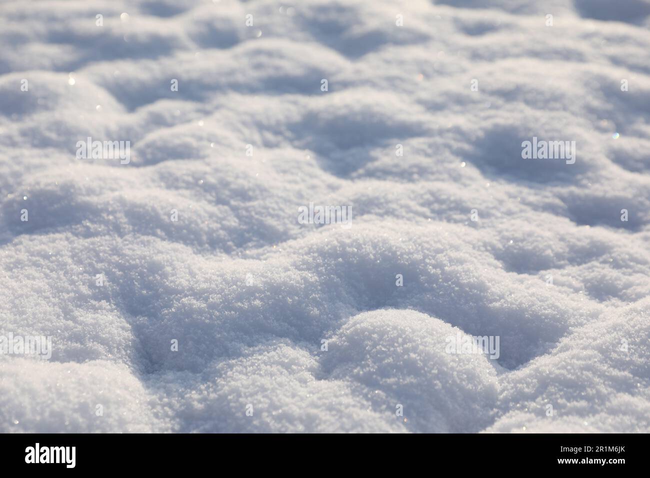Beautiful white snow as background, closeup view Stock Photo - Alamy