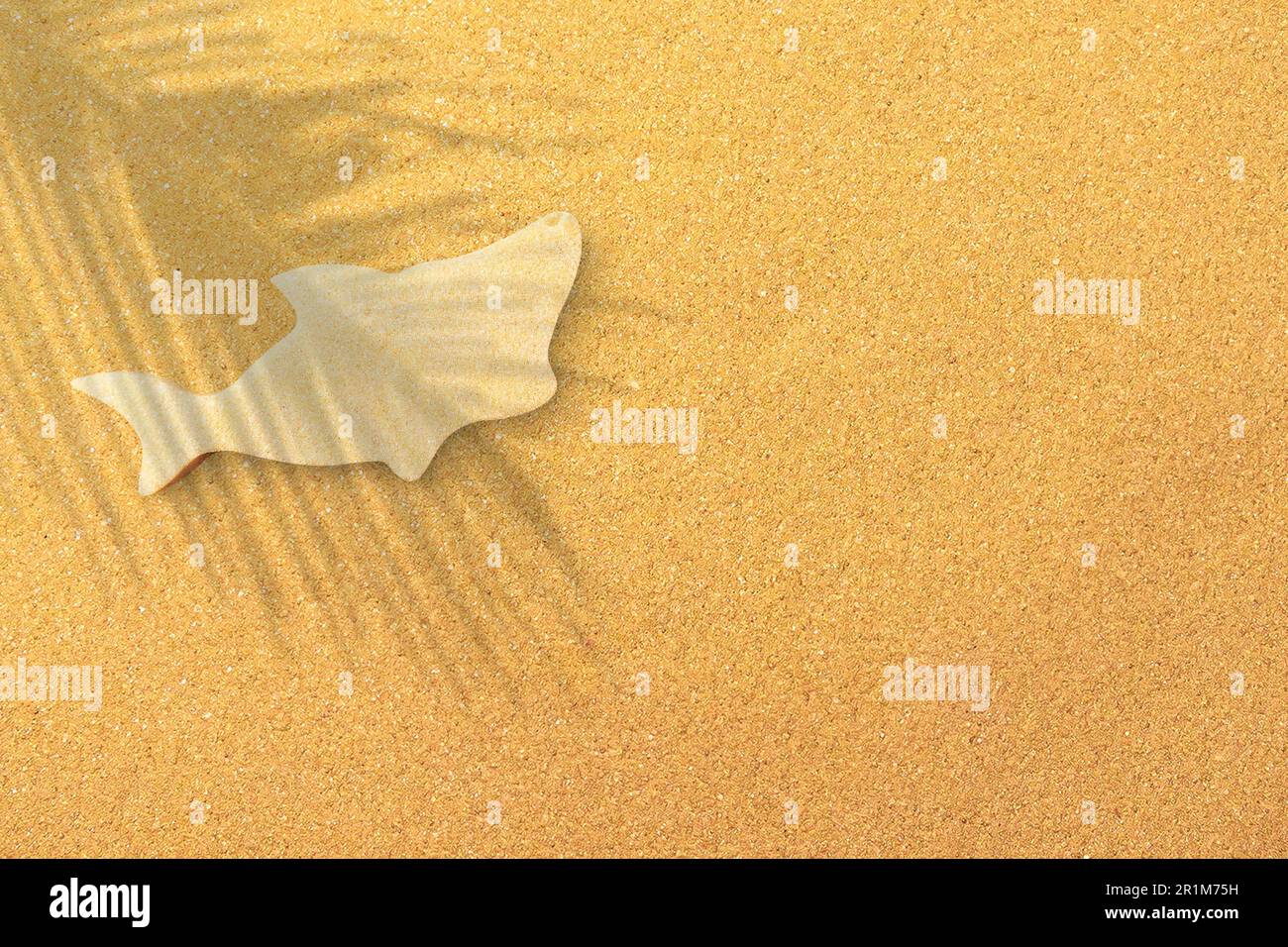 Shark sand sclupture on a holiday beach made out of beachsand Stock ...