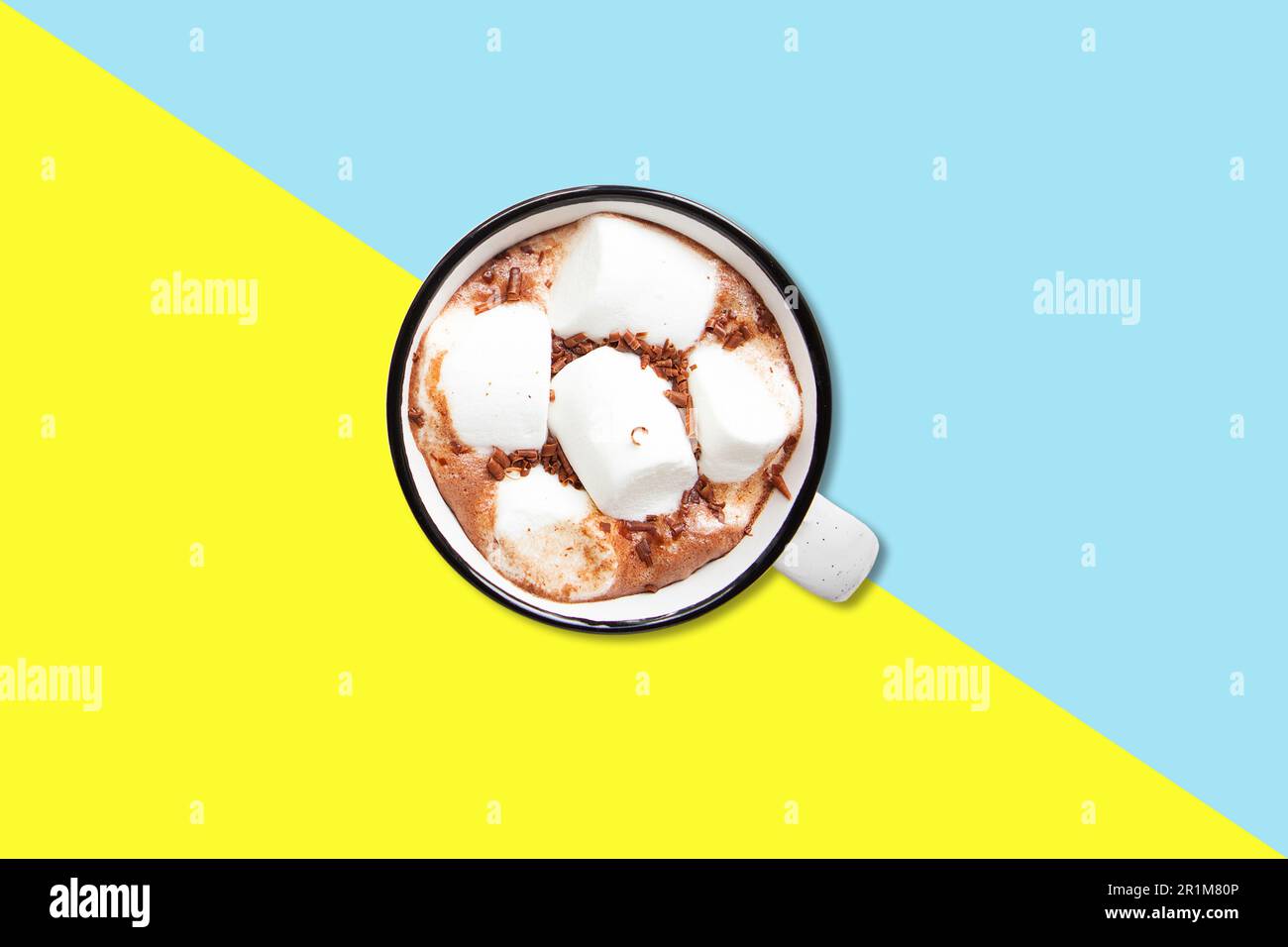 Flat lay cappuccino marshmallow hi-res stock photography and images - Alamy