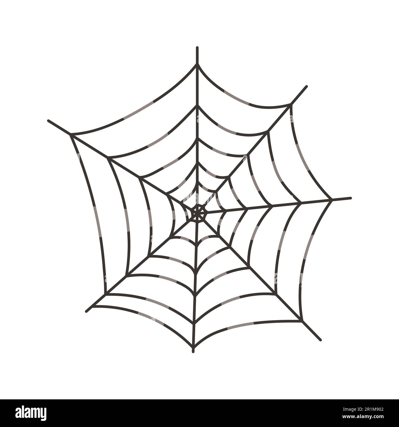 Vector illustration of black spider web or cobweb. Halloween spooky ...