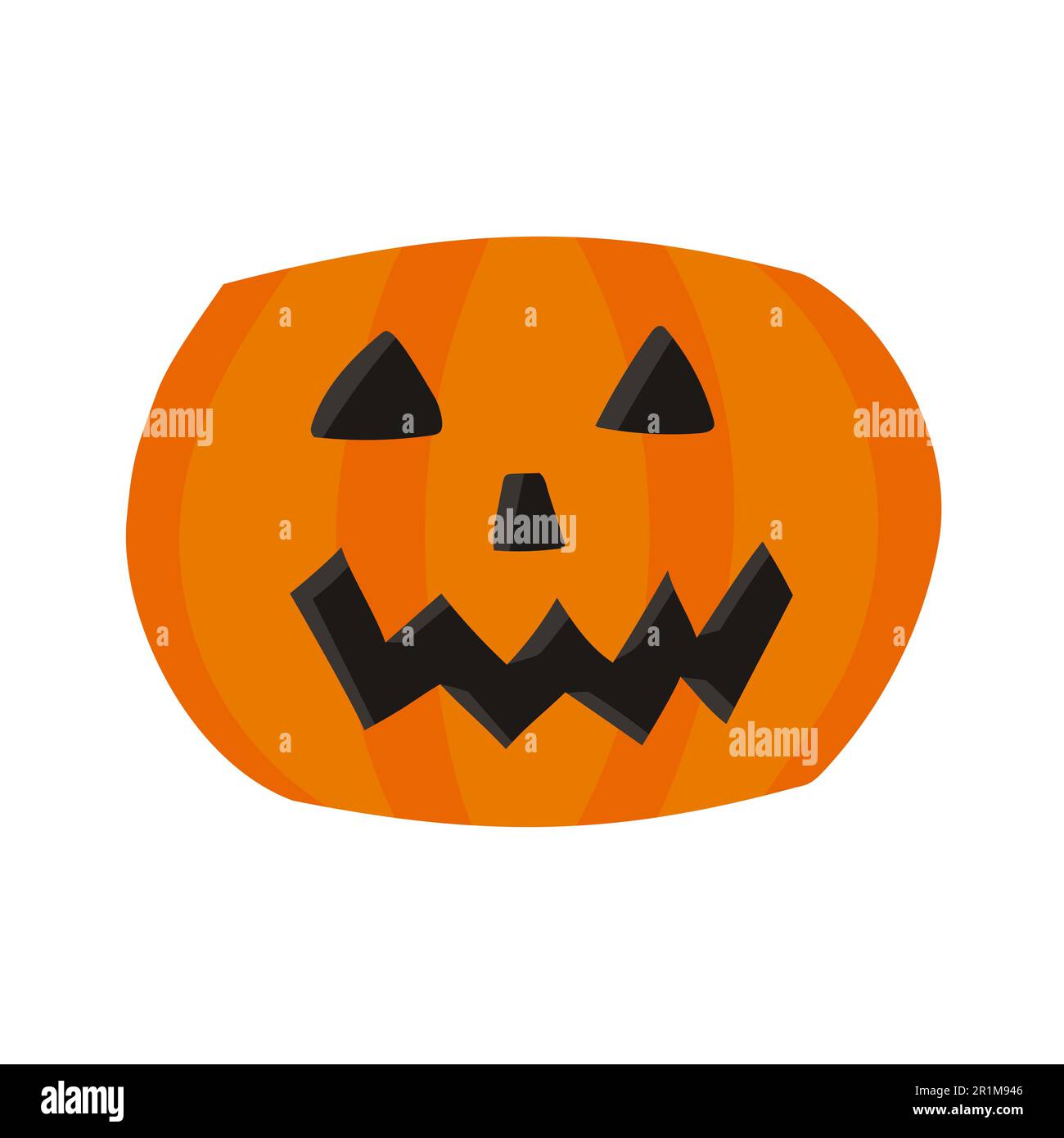 Vector illustration of Jack-o-lantern, carved pumpkin. Halloween ...